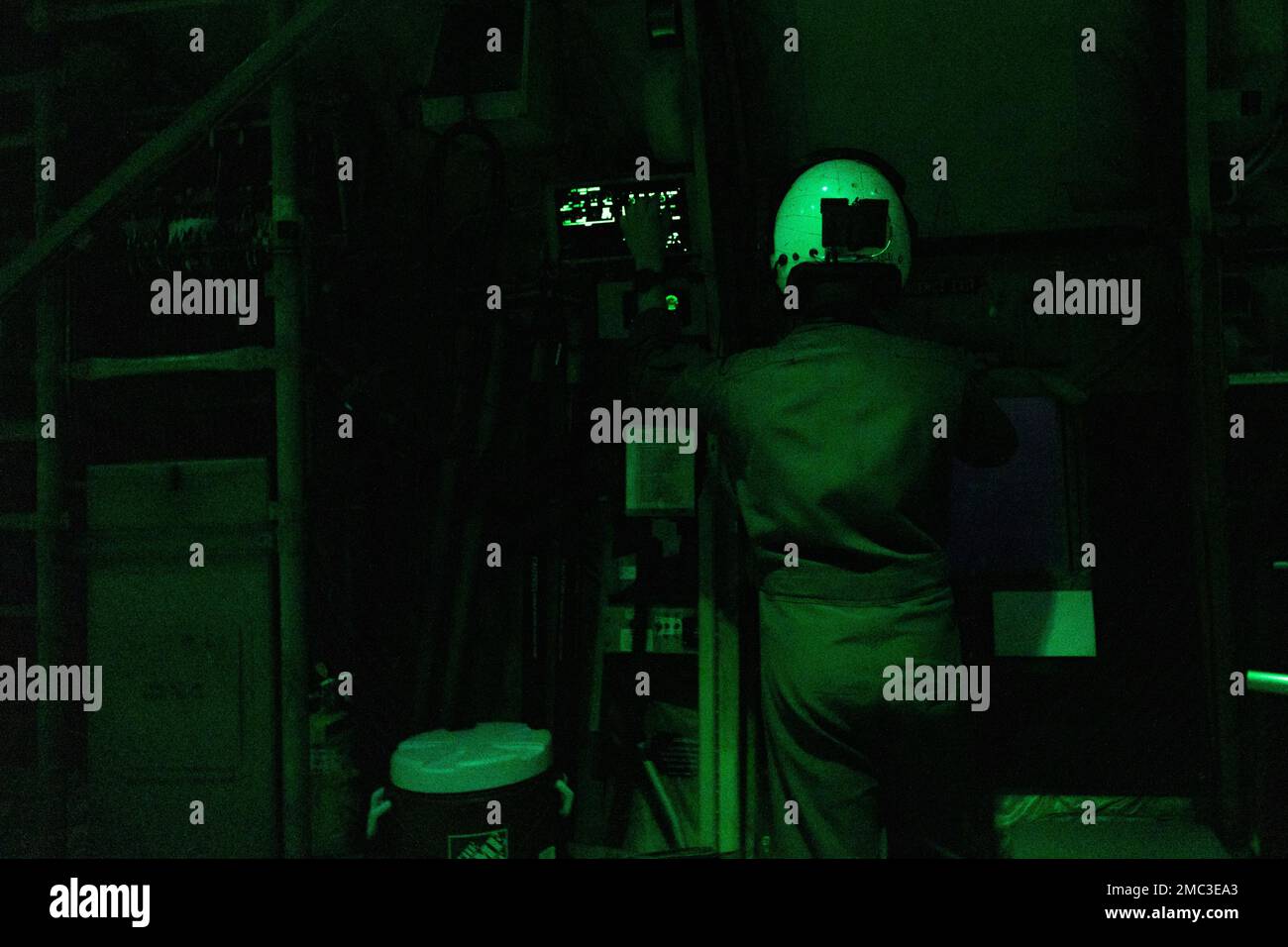 U.S. Marine Corps Cpl. Benjamin Reinhardt, a loadmaster with Marine ...