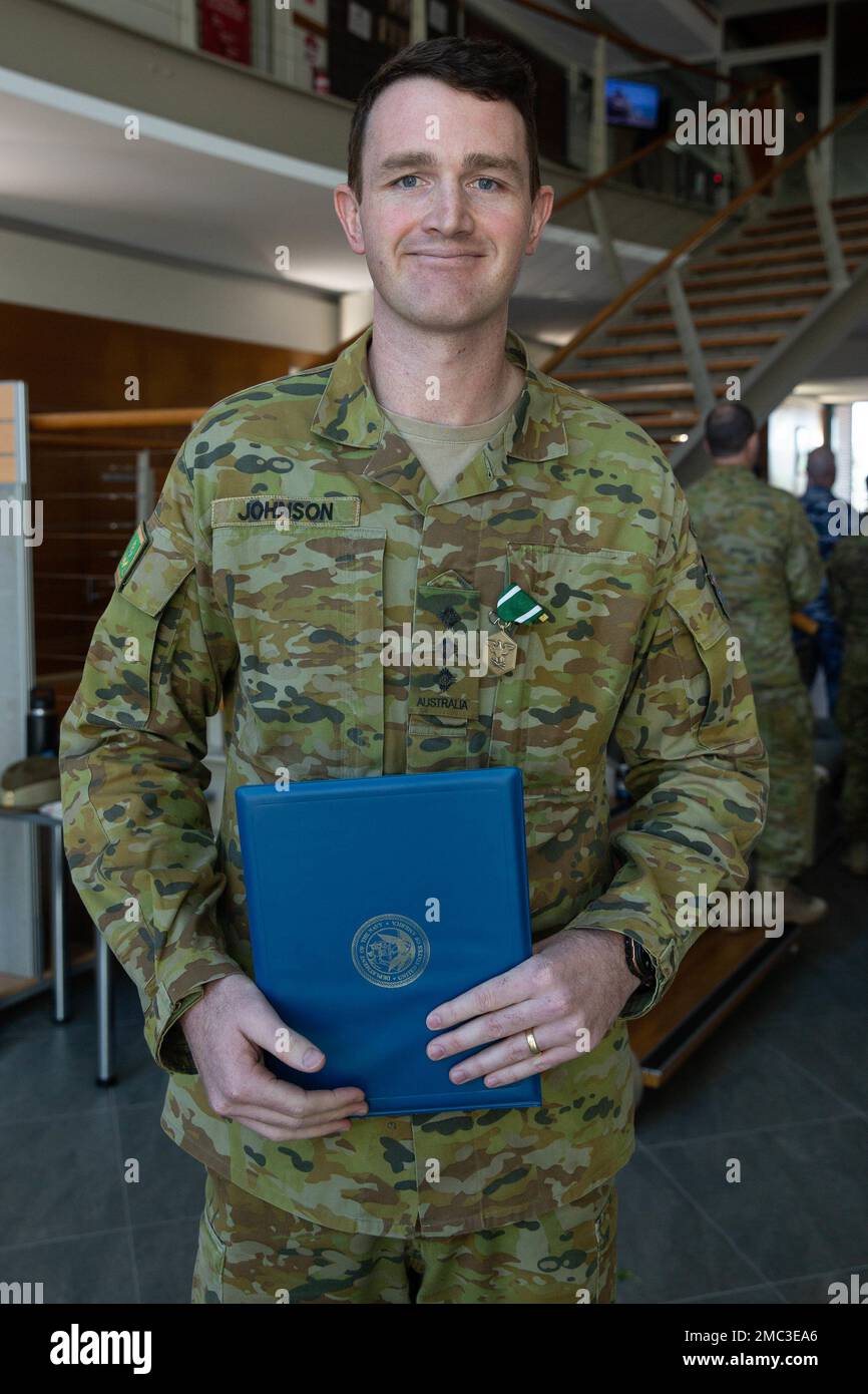 Australian Army Capt. Jarrod Johnson, the future operations planner ...