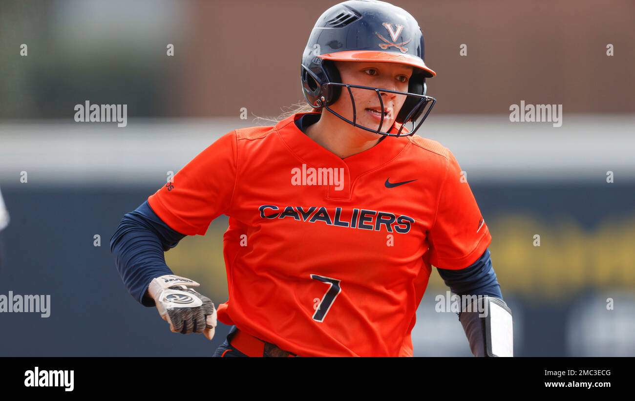 Virginia's Sarah Coon runs the bases against Towson during an NCAA ...