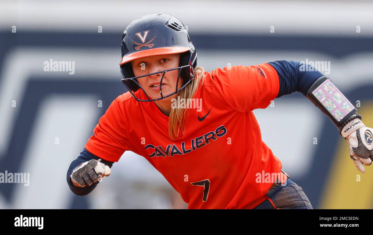 Virginia's Sarah Coon runs the bases against Towson during an NCAA ...