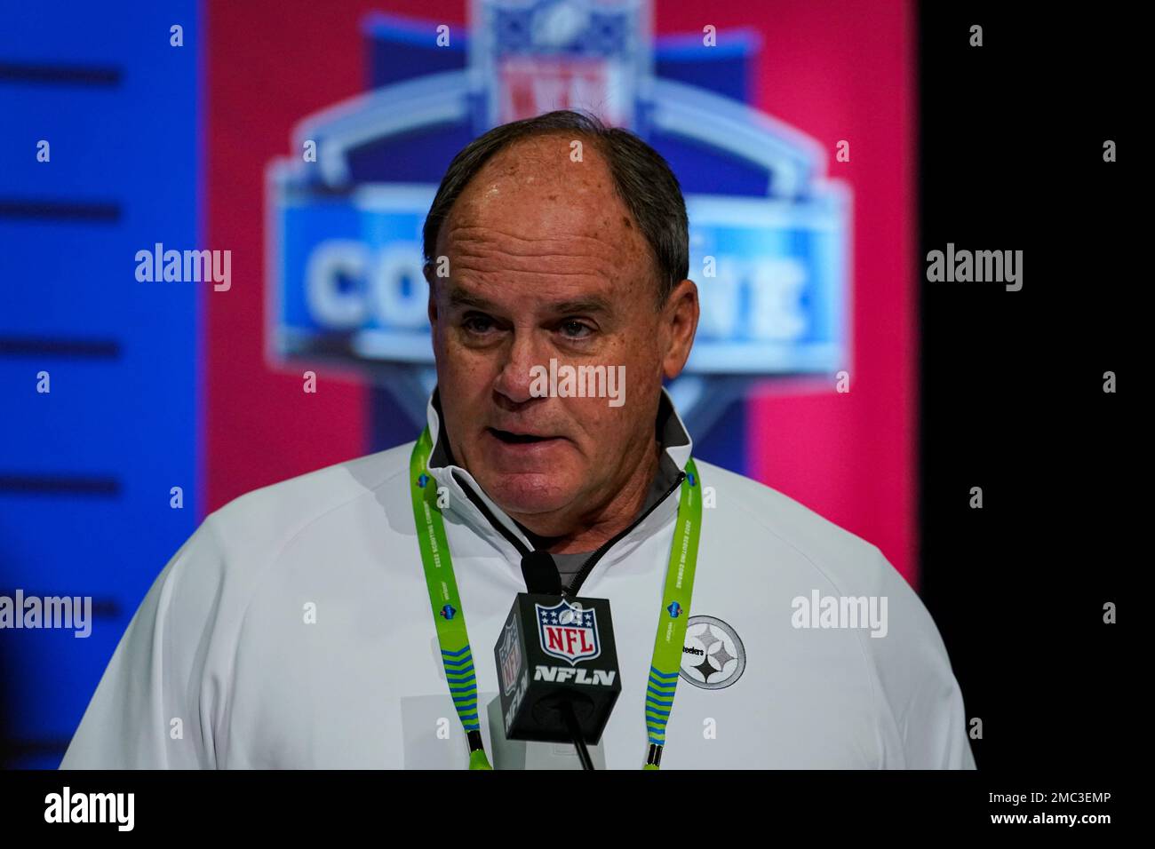Pittsburgh Steelers general manager Kevin Colbert speaks during a press ...
