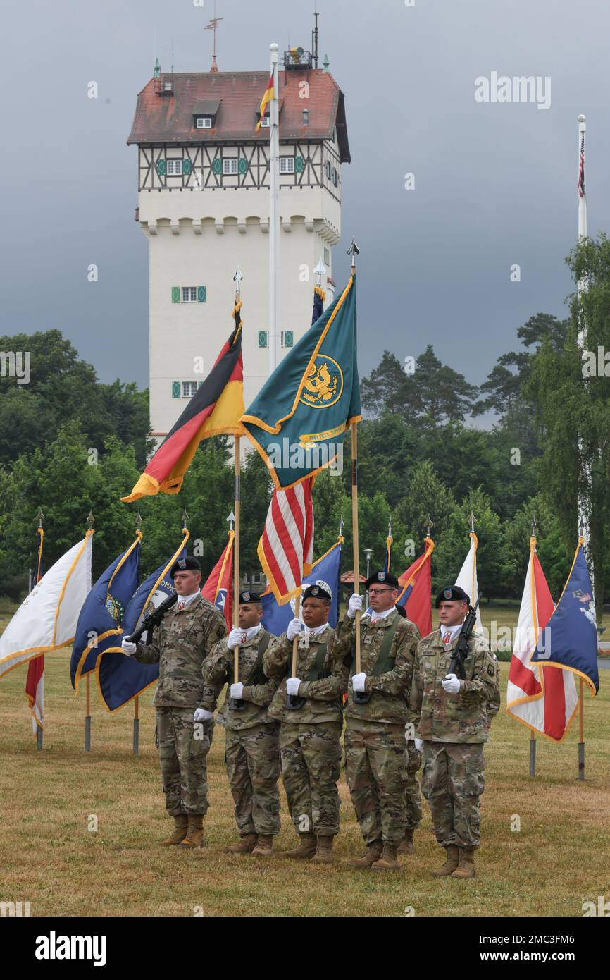 The color guard from the 18th Combat Sustainment Support Battalion ...