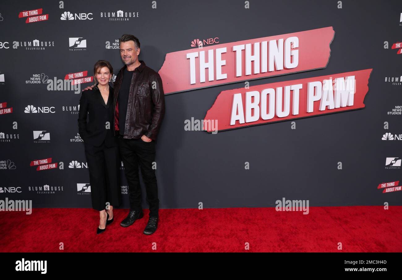 Renée Zellweger, left, and Josh Duhamel attend a red carpet event for ...