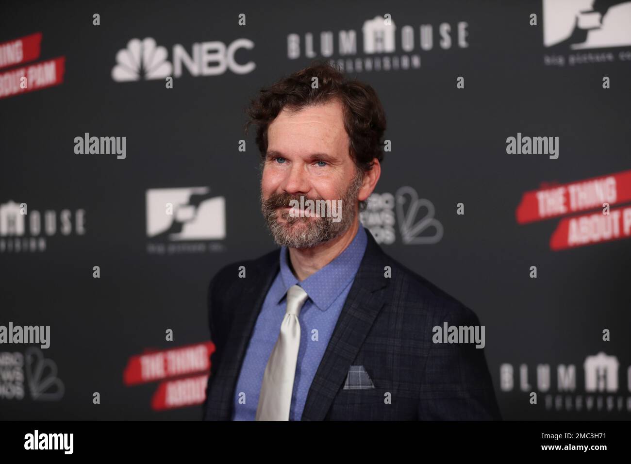 Sean Bridgers attends a red carpet event for "The Thing About Pam" at ...