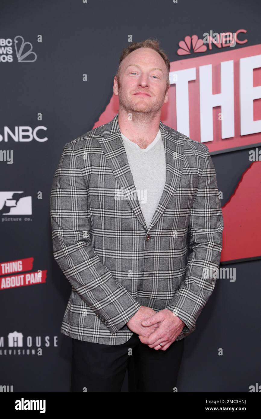 Mac Brandt attends a red carpet event for "The Thing About Pam" at the Maybourne Hotel in ...