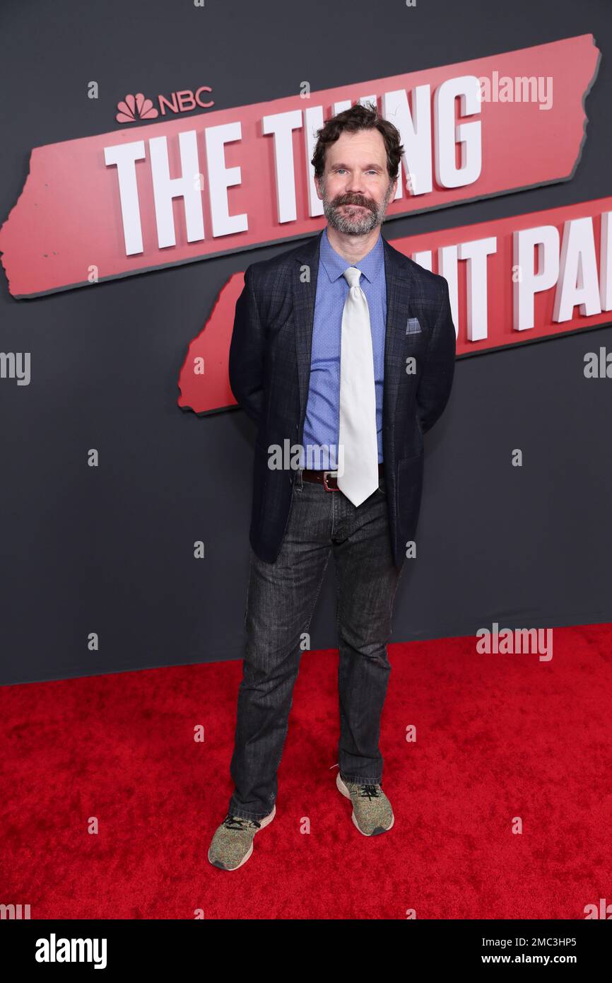 Sean Bridgers attends a red carpet event for "The Thing About Pam" at ...