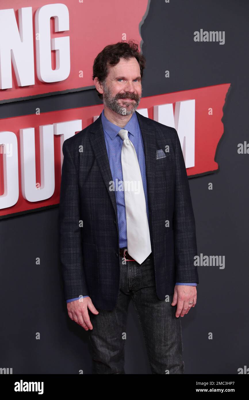 Sean Bridgers attends a red carpet event for "The Thing About Pam" at ...