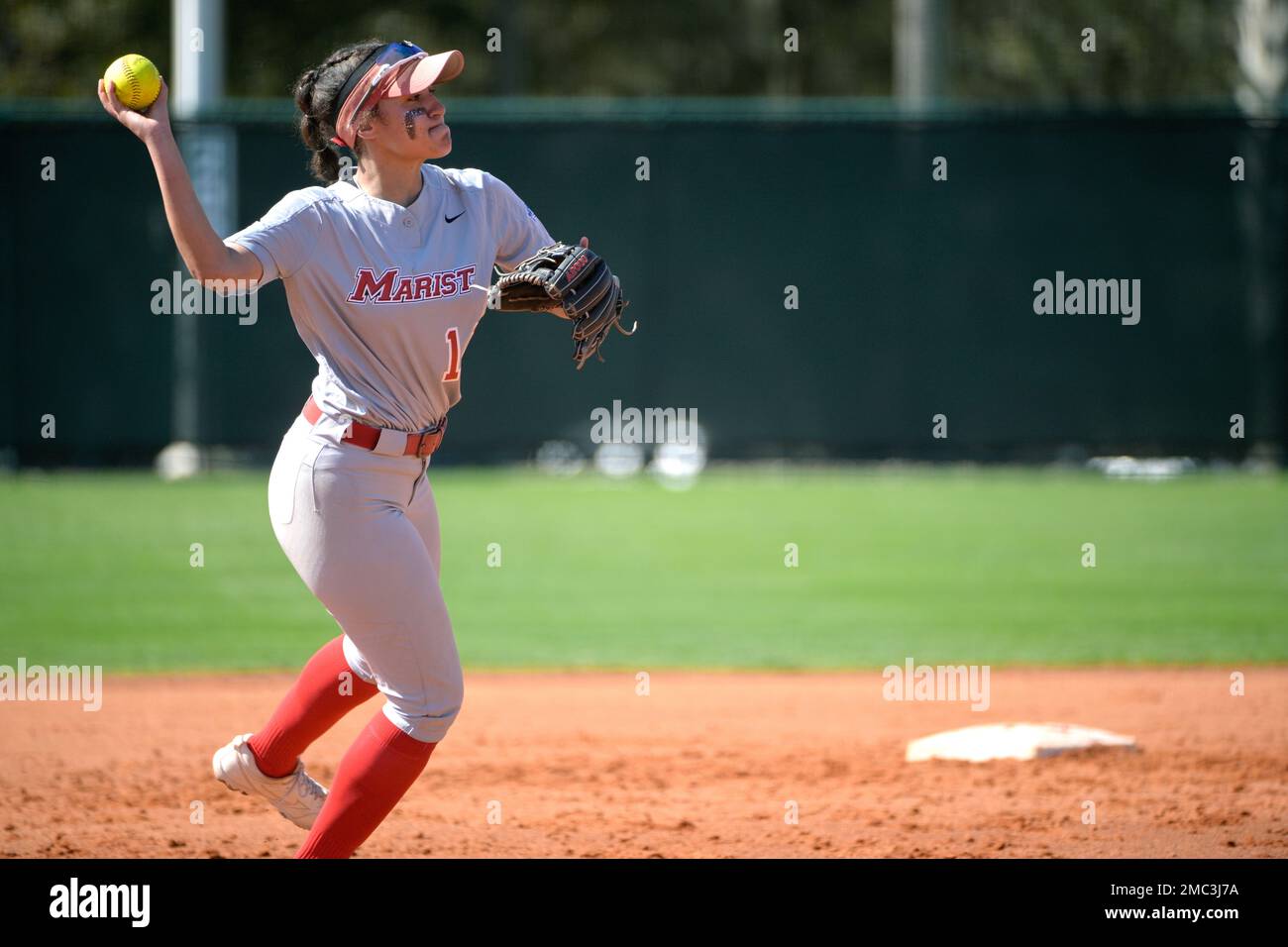 Marist infielder Miah McDonald (11) during an NCAA softball game ...