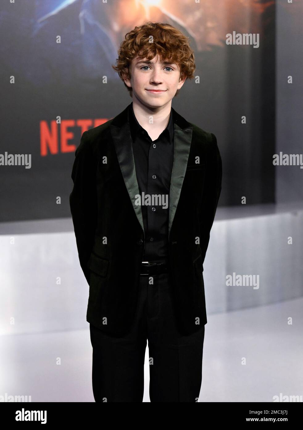Walker Scobell attends the world premiere of "The Adam Project" at ...