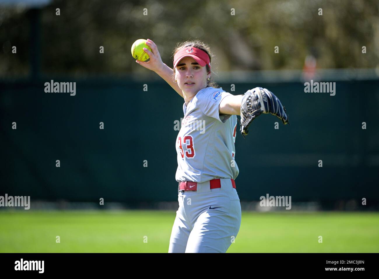 Marist outfielder Hannah Brock (33) during an NCAA softball game ...