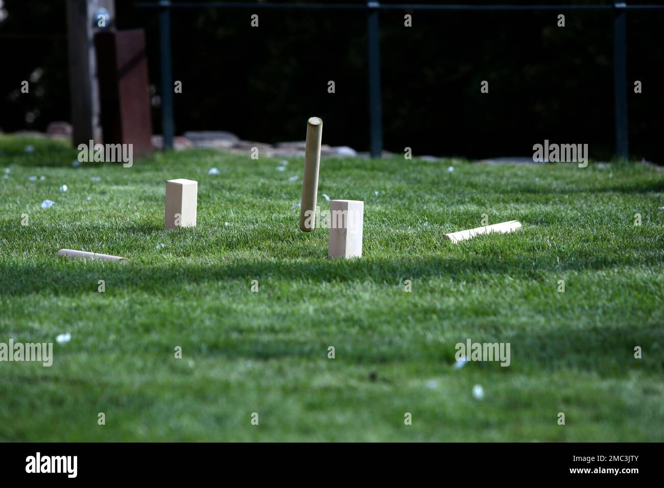 viking game - kubb Stock Photo - Alamy