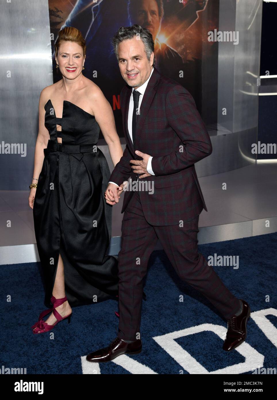Actor Mark Ruffalo, right, and wife, Sunrise Coigney, attend the world ...