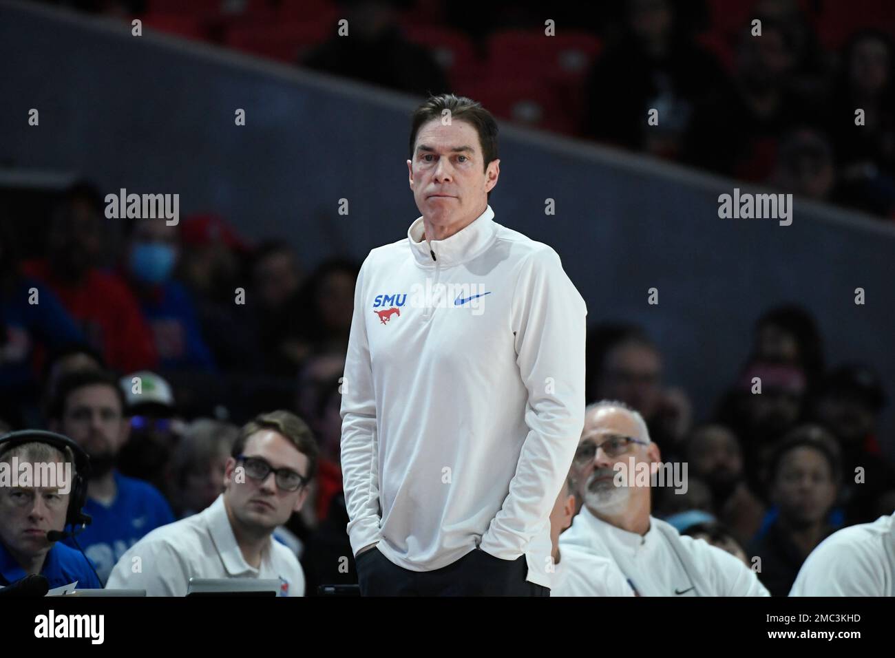 SMU head coach Tim Jankovich on the sideline against Houston during the ...