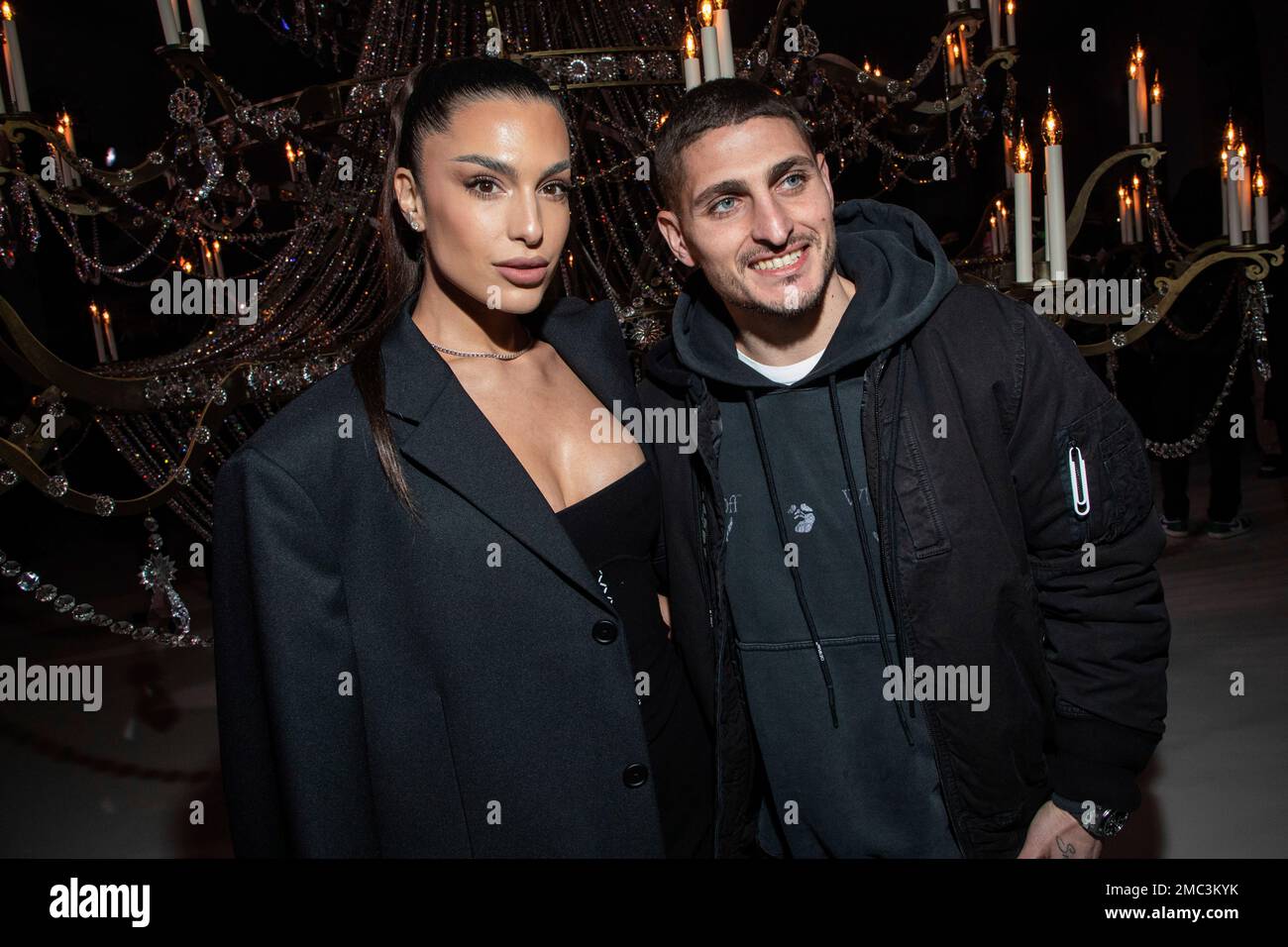Marco Veratti arrives for the Off-White Ready To Wear Fall/Winter 2022 ...