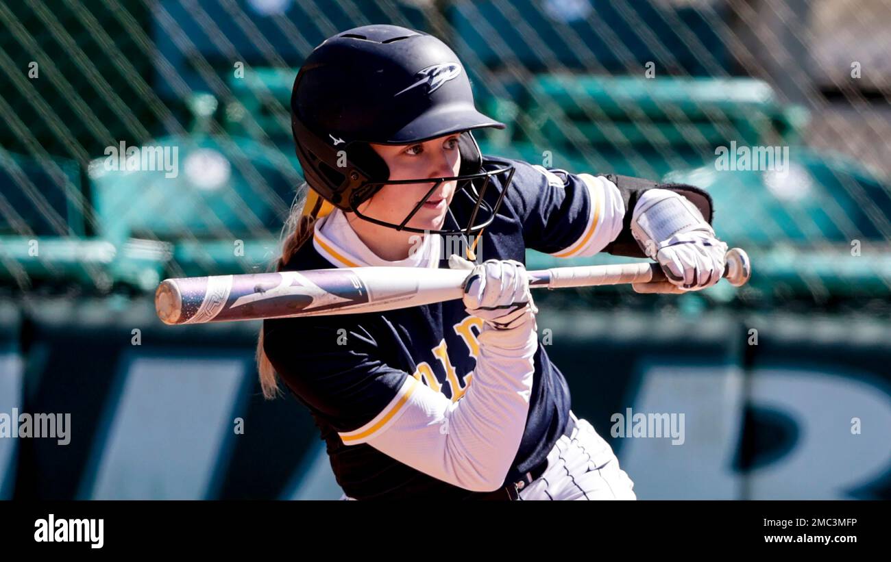 Toledo catcher Rebecca Johnson (4) at bat during an NCAA softball game ...