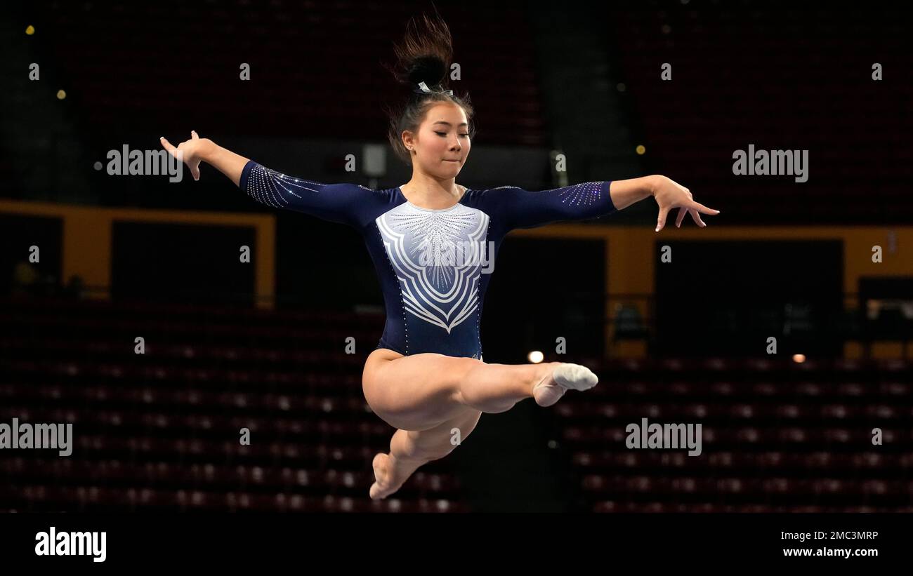 California gymnast Madelyn Williams competes against Arizona State ...