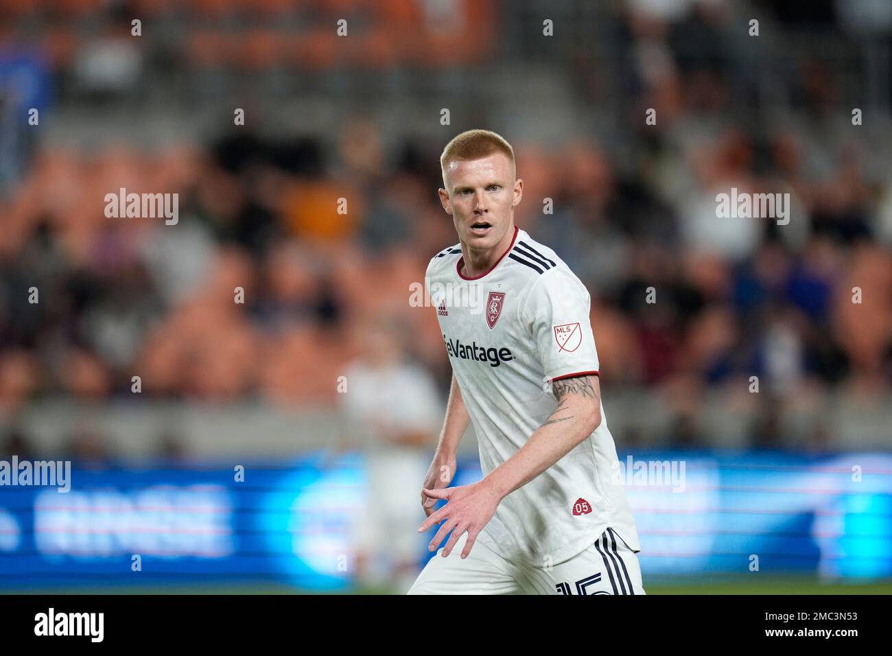 Real Salt Lake defenseman Justen Glad (15) during an MLS soccer match ...