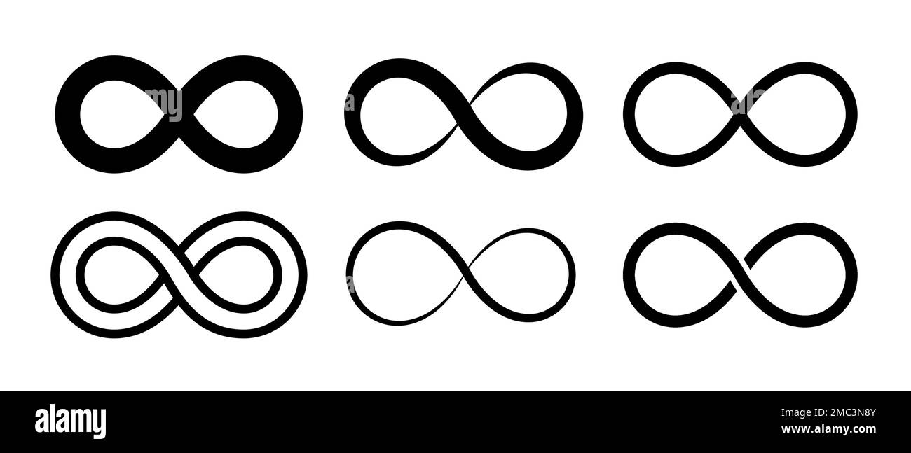 Eternity loop symbol logo vector endless abstract line icon. Infinite ...