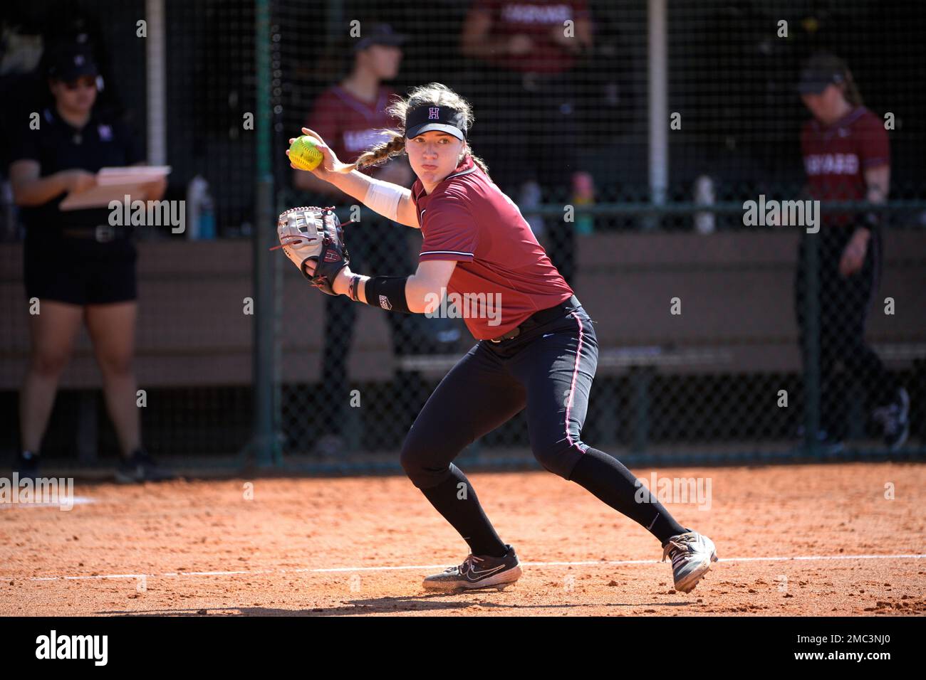 Harvard infielder Teagan Shaw (11) during an NCAA softball game against ...