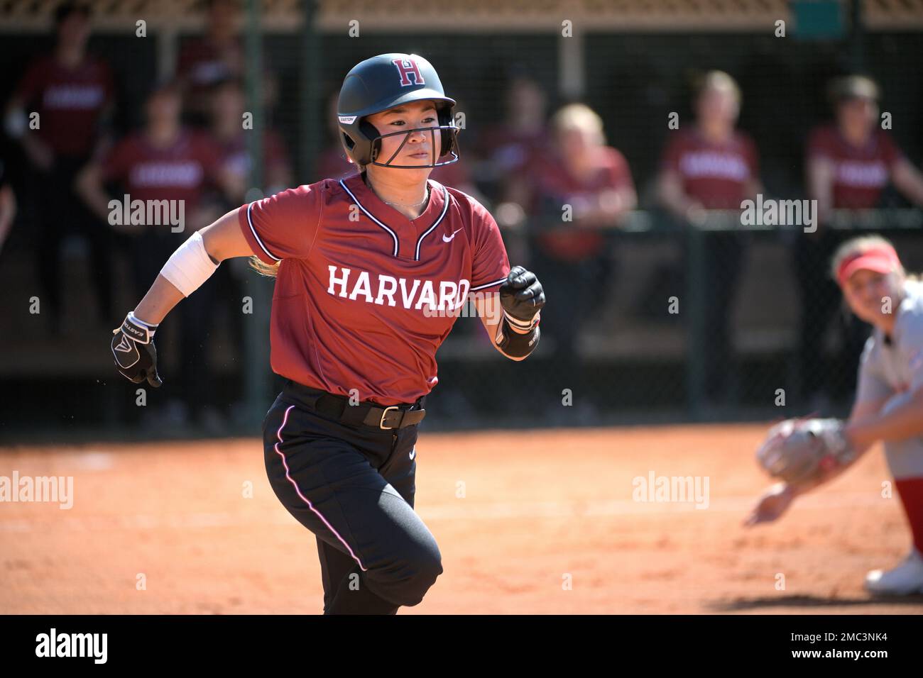 Harvard's Trina Hoang (27) during an NCAA softball game against Marist ...