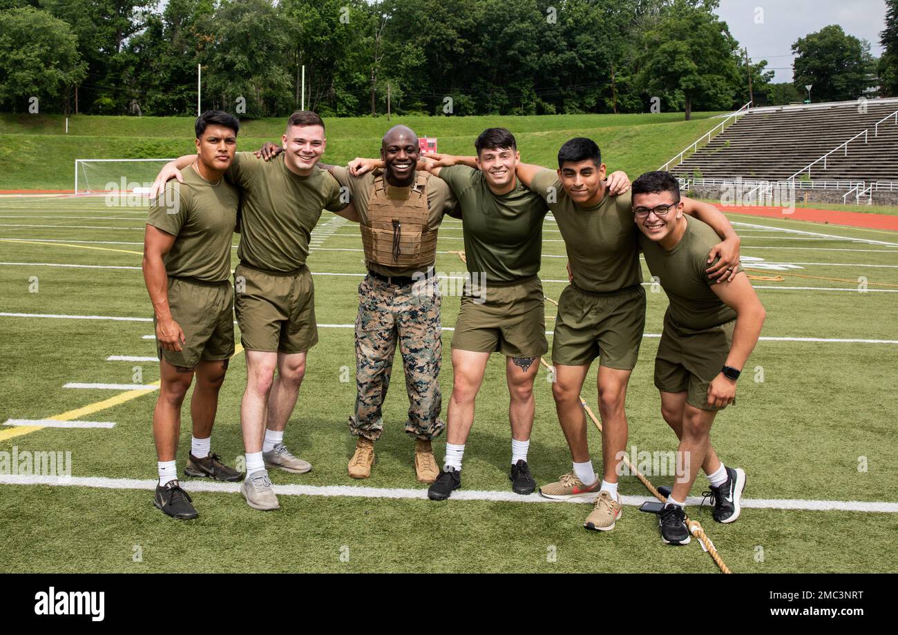 U.S. Marines with Security Battalion participate in a tug-of-war ...
