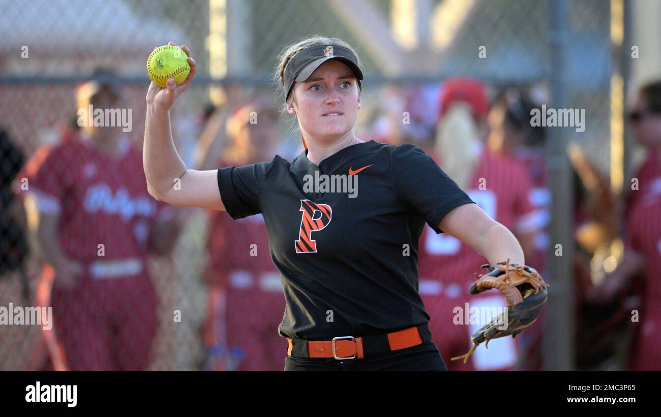 Princeton infielder Haley Hoffman (23) during an NCAA softball game ...