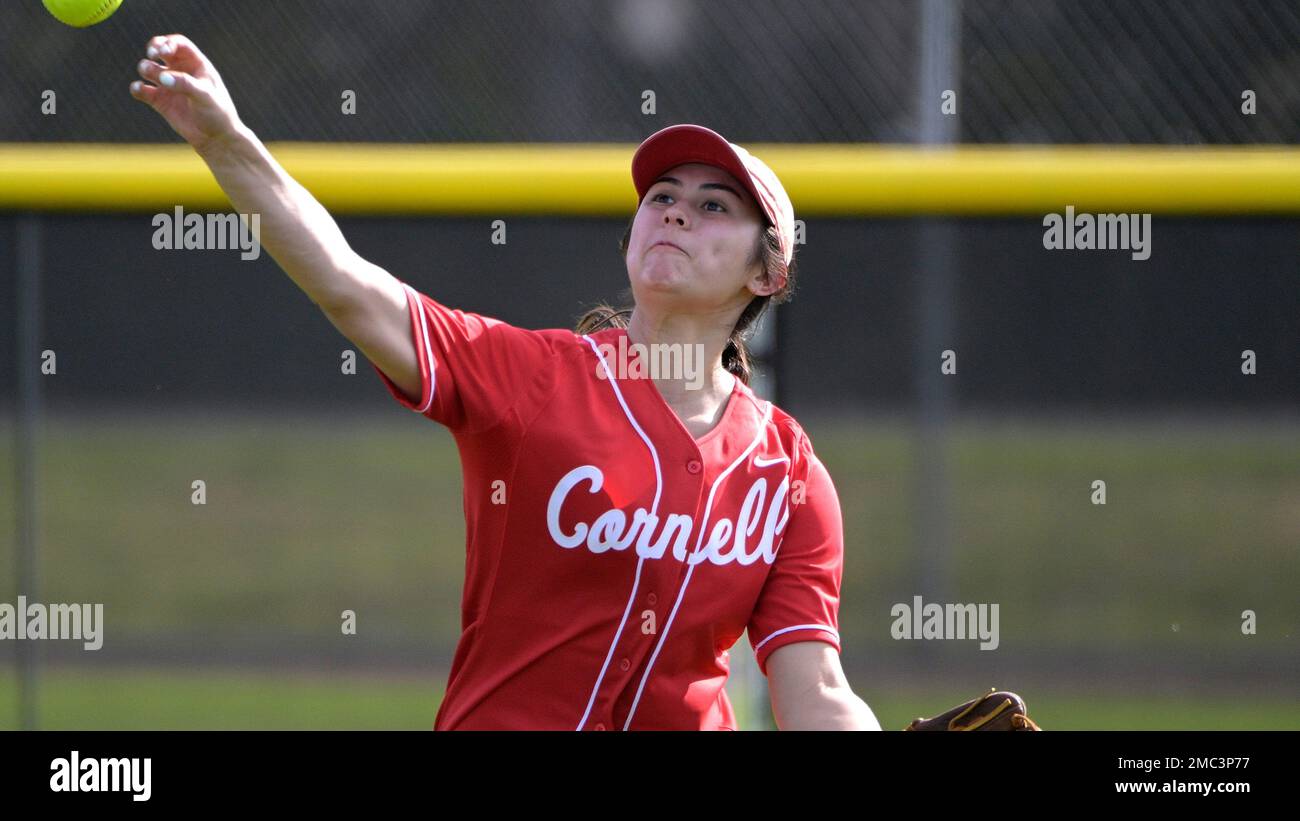 Cornell outfielder Hanna Crist (6) during an NCAA softball game against ...