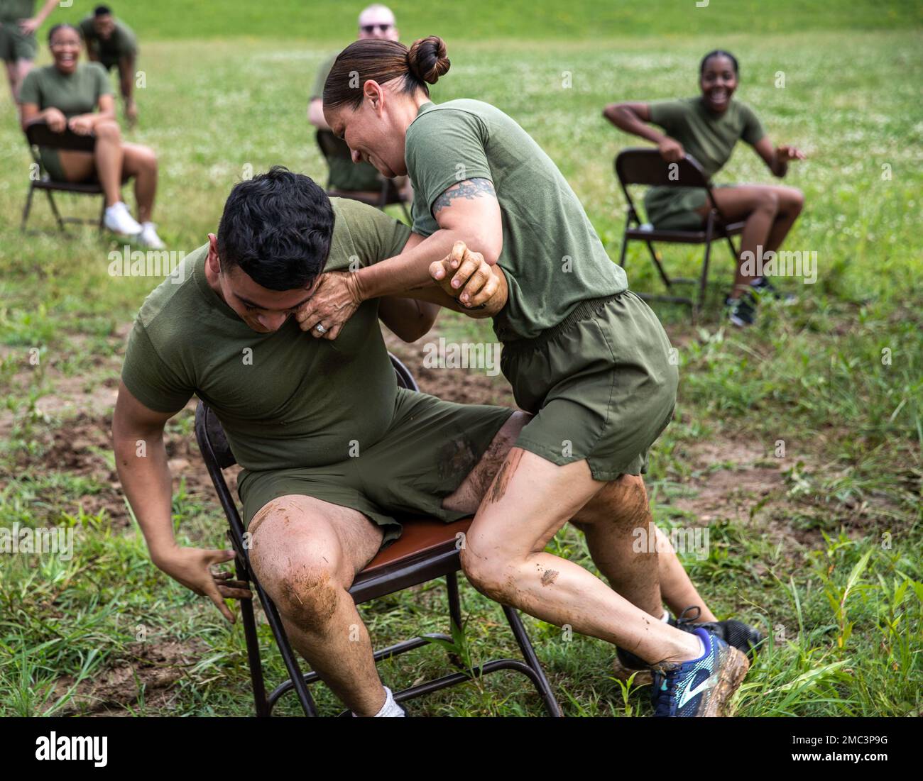 U.S. Marines with Security Battalion participate in a fast-paced ...