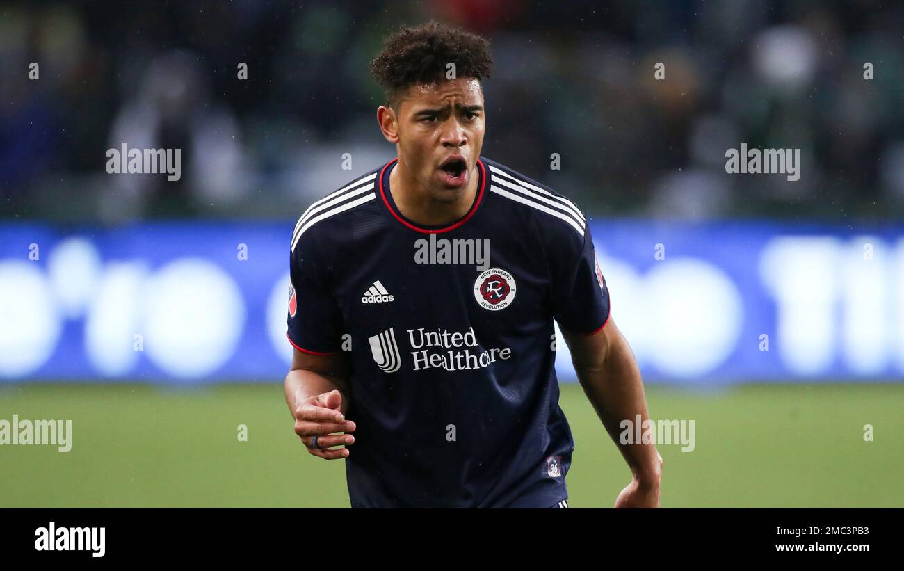 New England Revolution defender Brandon Bye plays during the first half ...