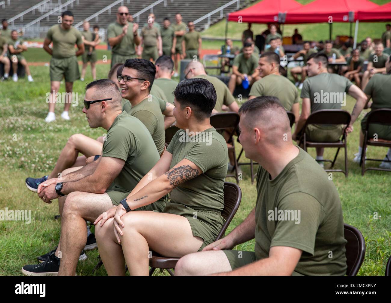U.S. Marines with Security Battalion participate in a fast-paced ...