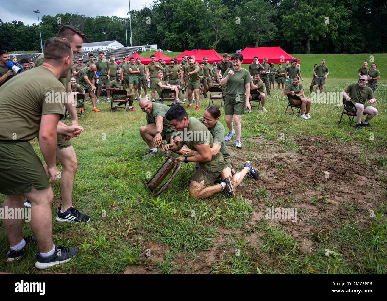 U.S. Marines with Security Battalion participate in a fast-paced ...