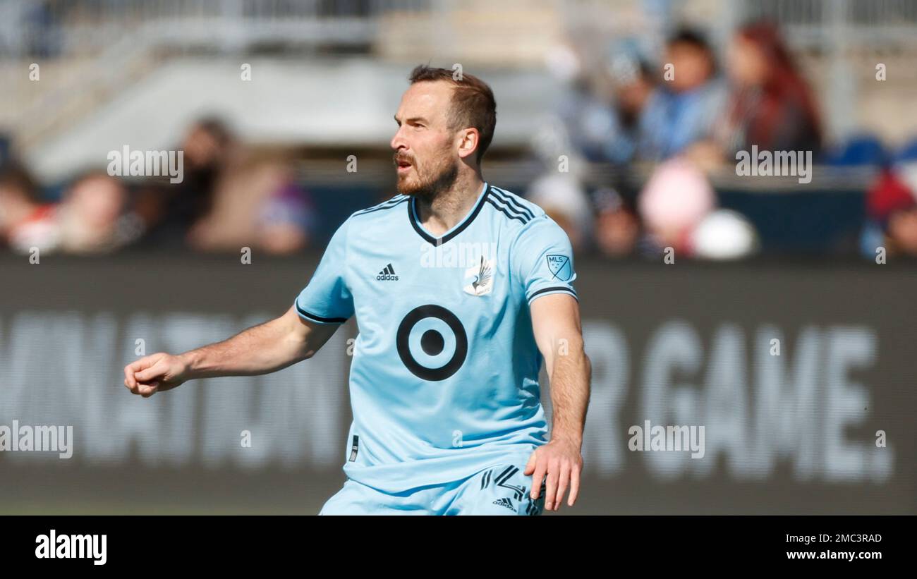 Minnesota United defender Brent Kallman in action against the ...