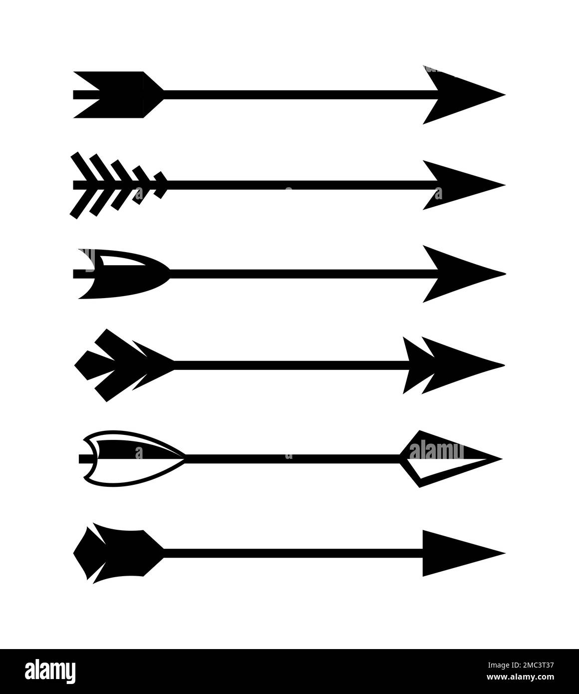 Vector arrow archer warrior weapon target indian feather hunt longbow ...