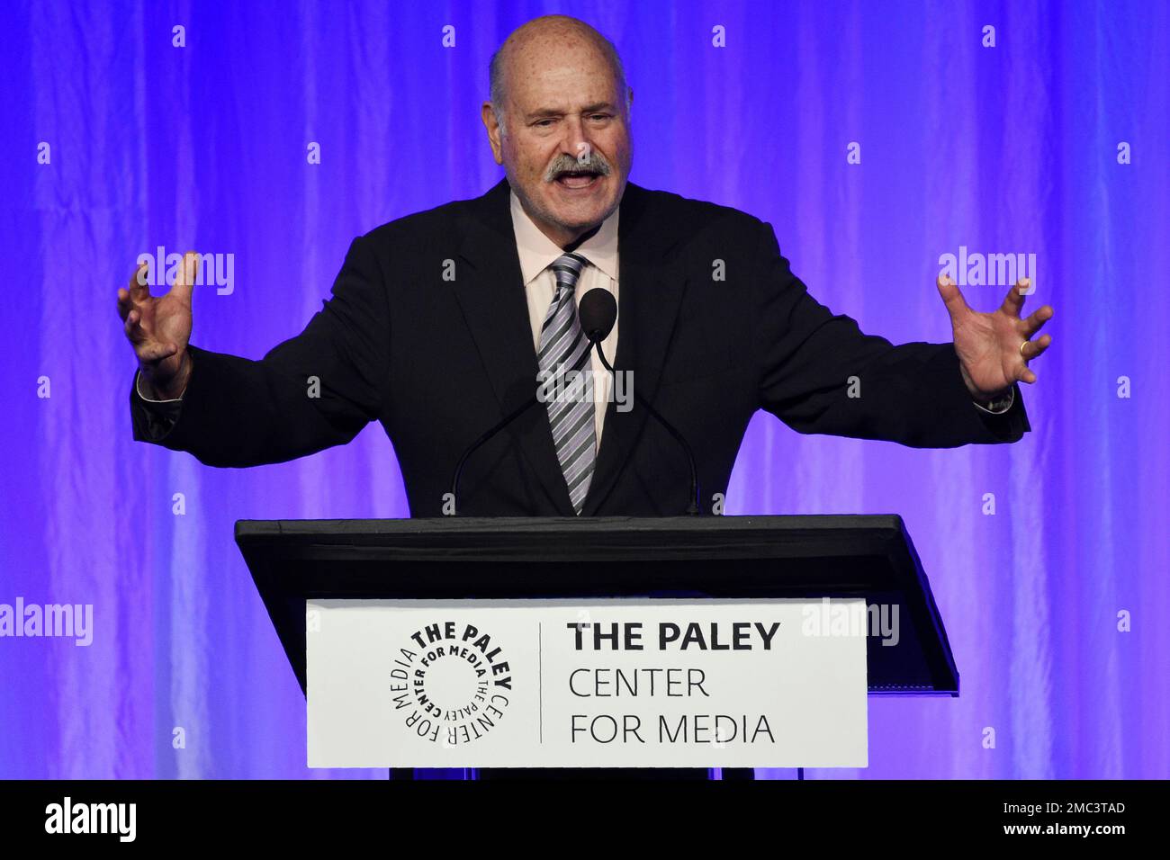 FILE - Rob Reiner addresses the crowd at "The Paley Honors: A Special ...