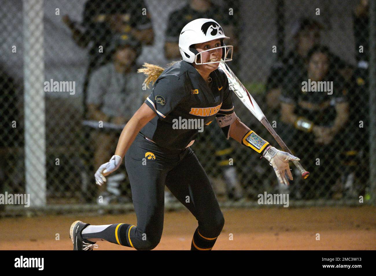 Iowa's Sammy Diaz (7) during an NCAA softball game against Notre Dame ...