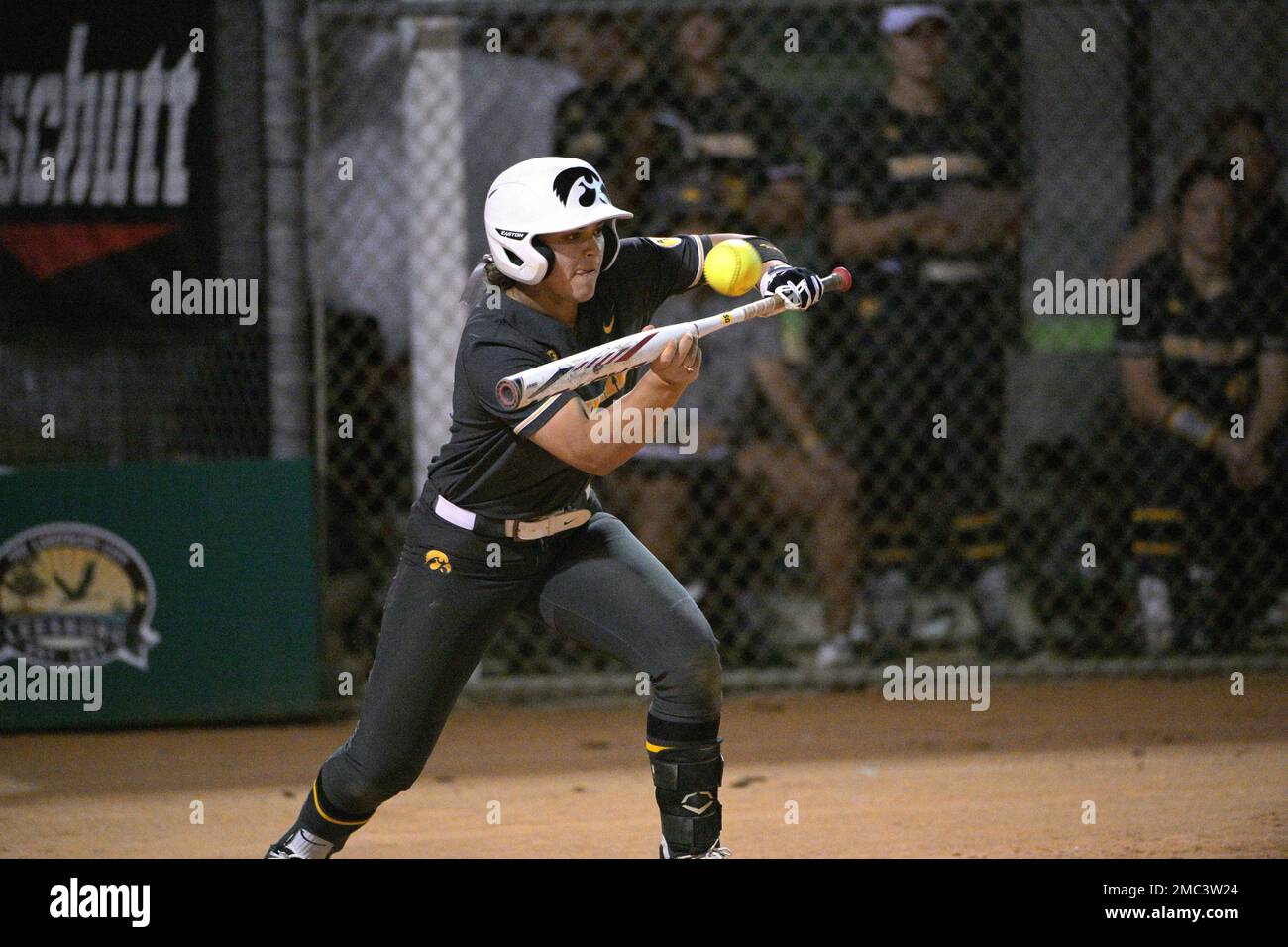 Iowa's Amber Desena (27) during an NCAA softball game against Notre ...