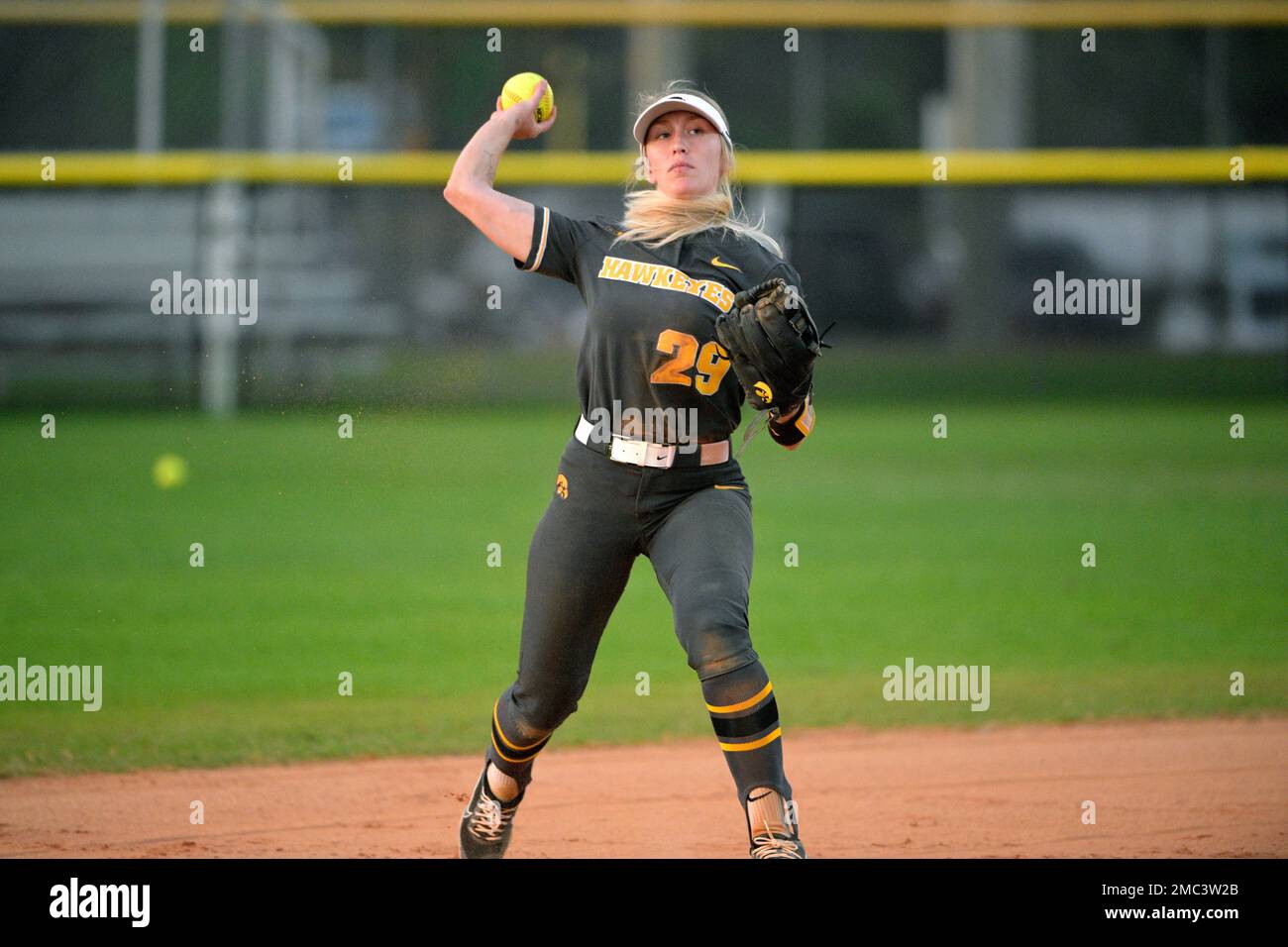 Iowa infielder Sophia Maras (29) during an NCAA softball game against ...
