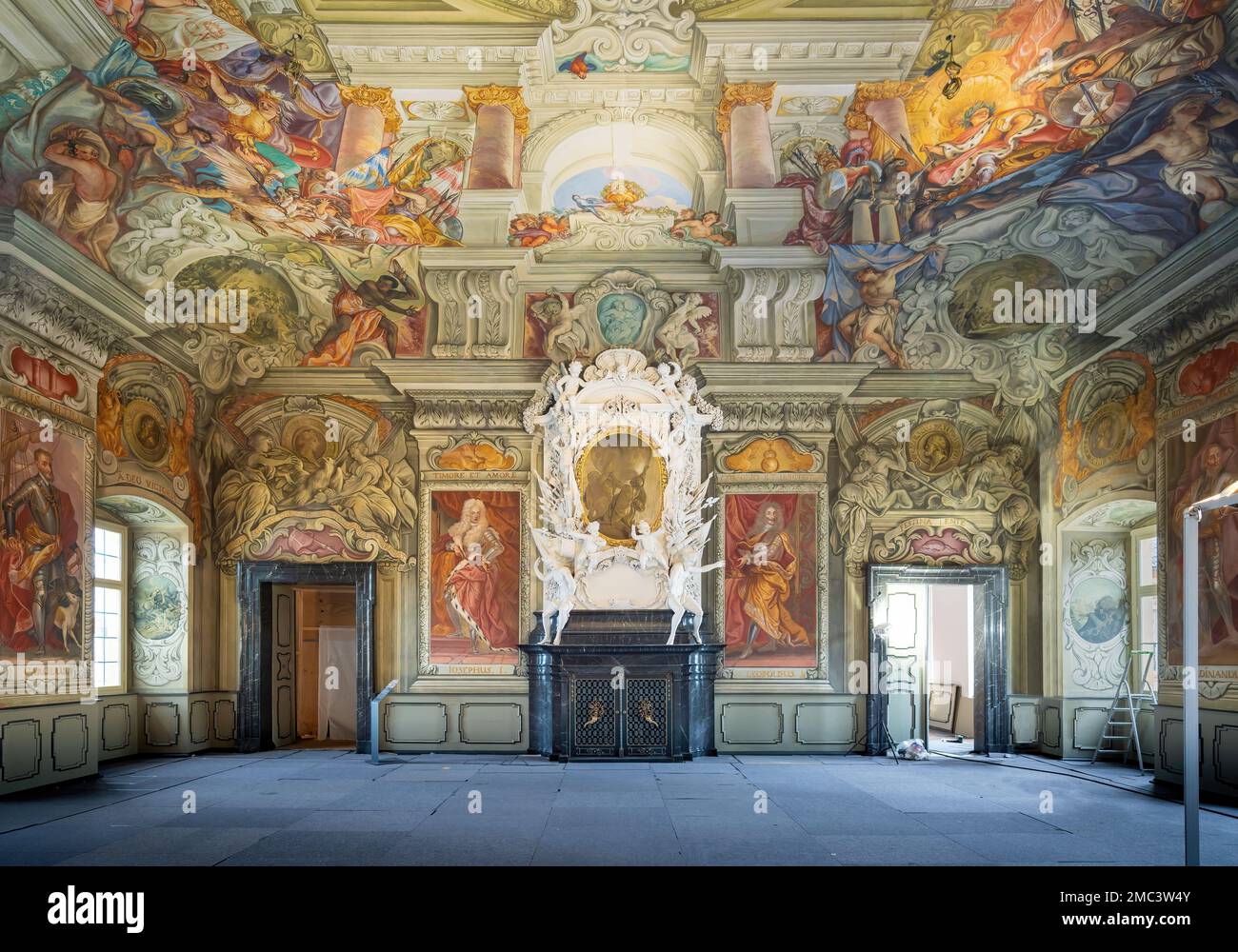 Imperial Hall at New Residence (Neue Residenz) old Palace Interior ...