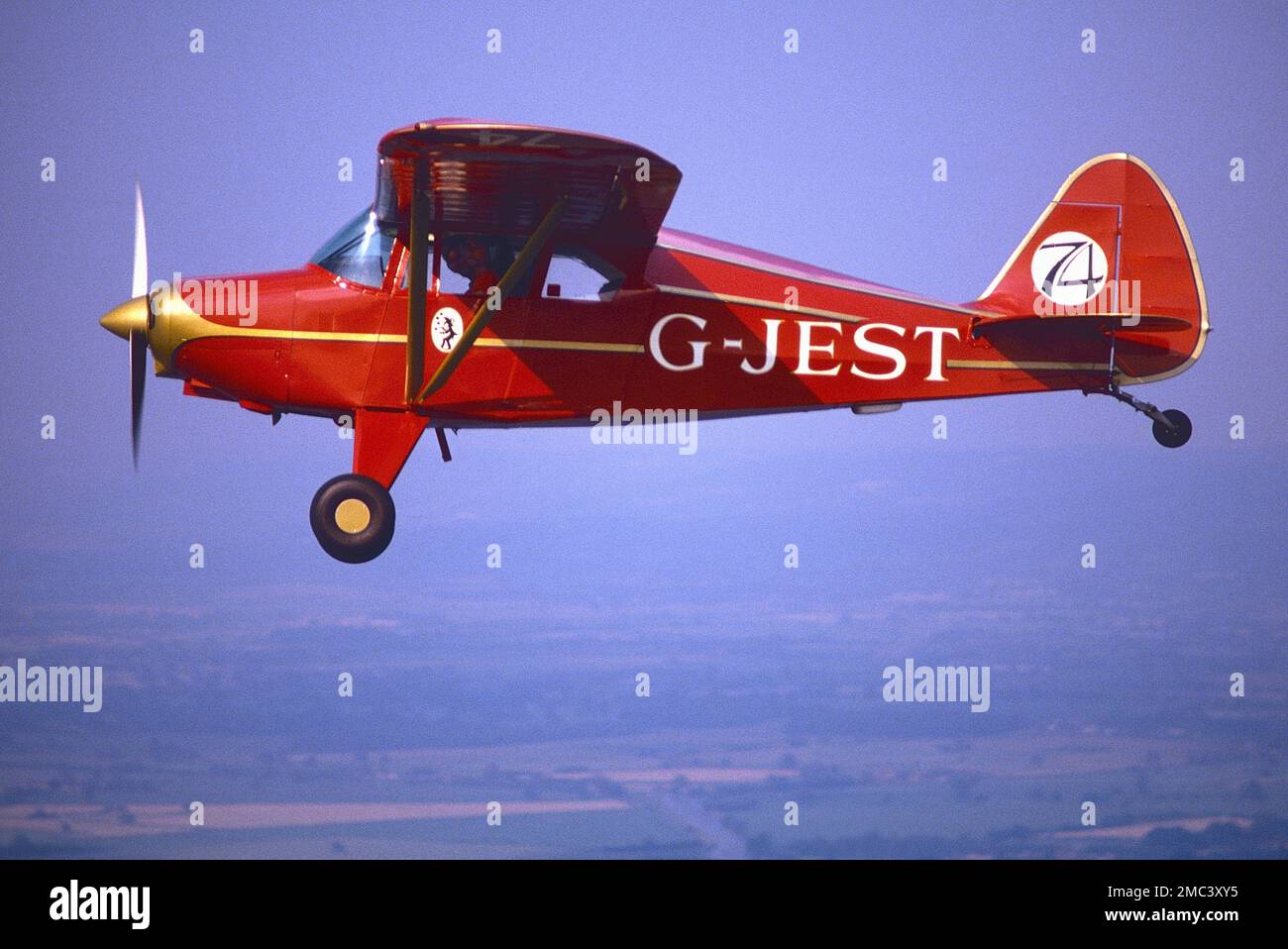 Piper Pacer aircraft in flight, UK Stock Photo - Alamy