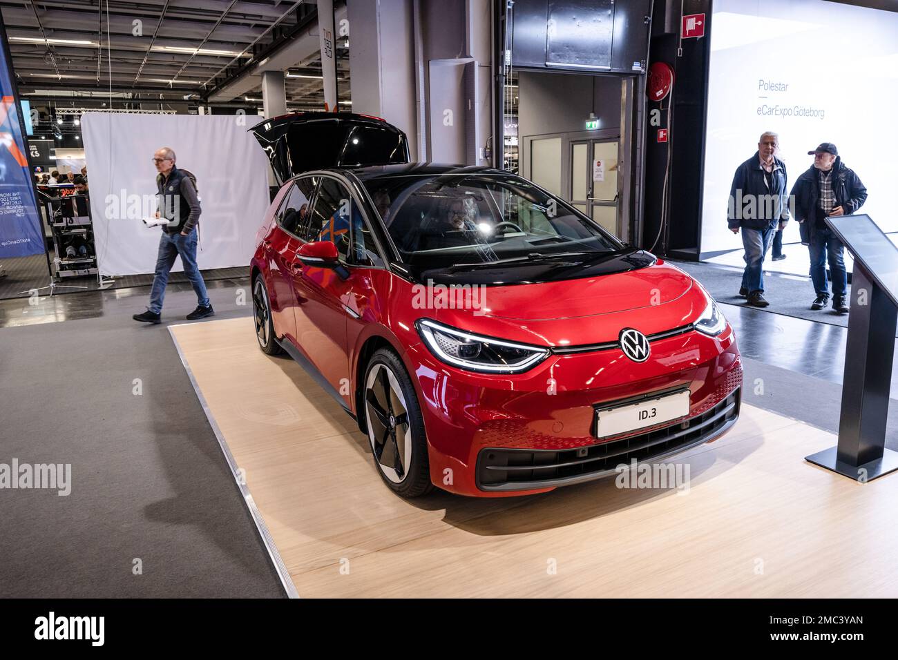 Gothenburg, Sweden - december 03 2022: Red VW ID.3 electric car on ...