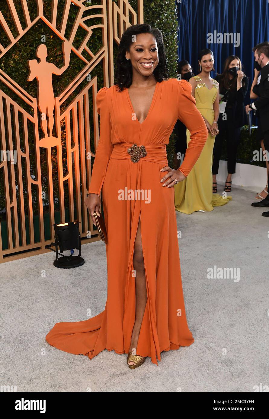 Amber Friendly arrives at the 28th annual Screen Actors Guild Awards at ...