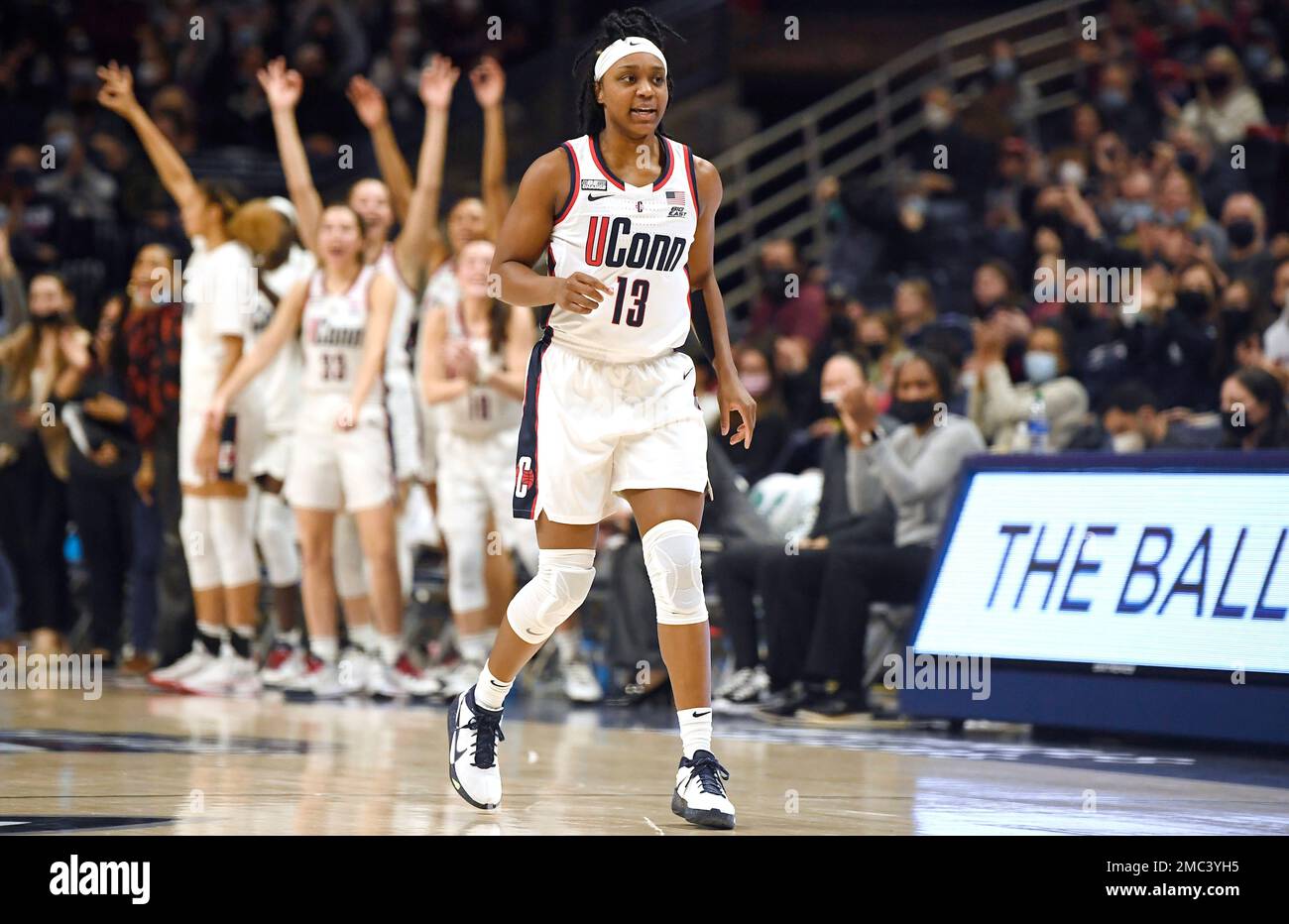 Connecticut's Christyn Williams in the first half of an NCAA college ...
