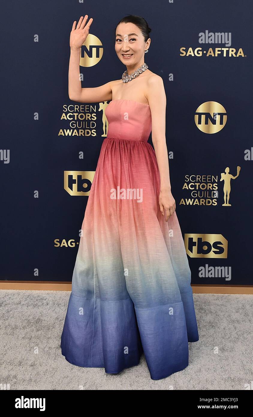 Kim Joo-ryeong arrives at the 28th annual Screen Actors Guild Awards at ...