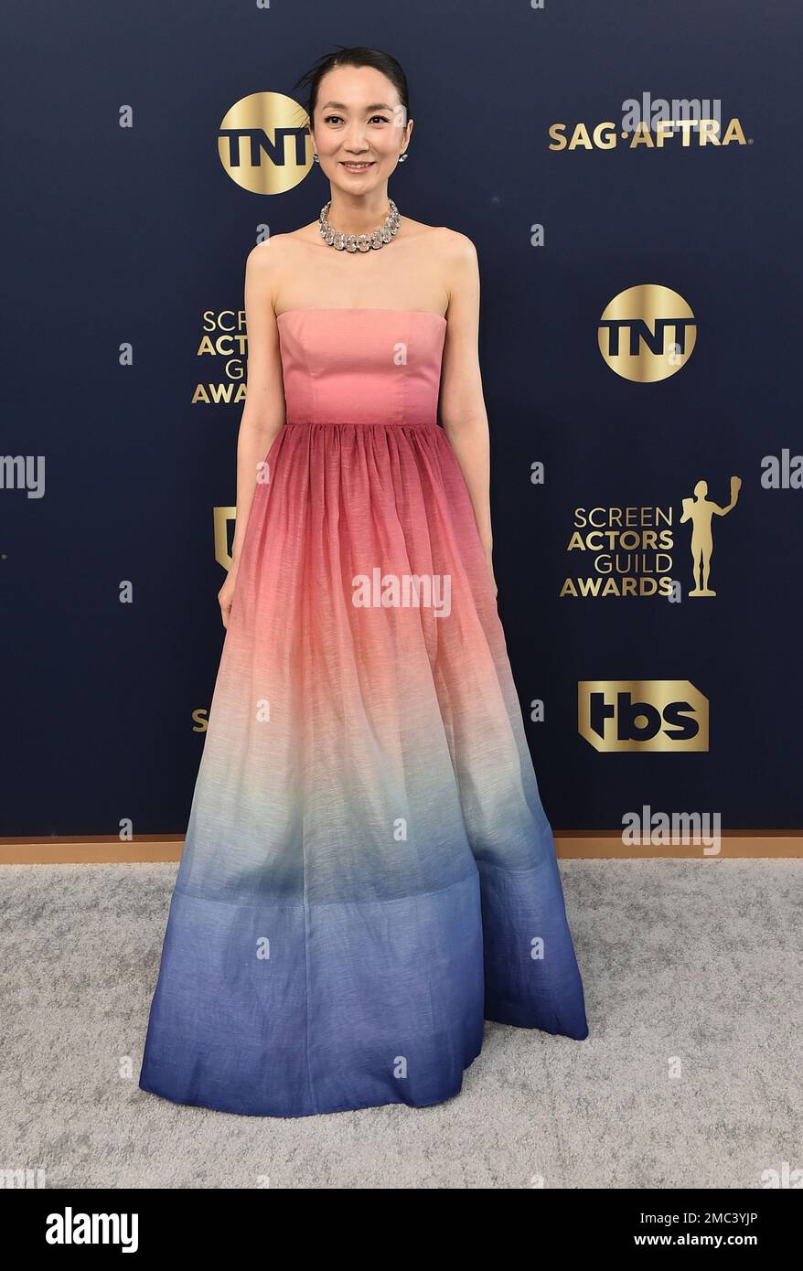 Kim Joo-ryeong arrives at the 28th annual Screen Actors Guild Awards at ...