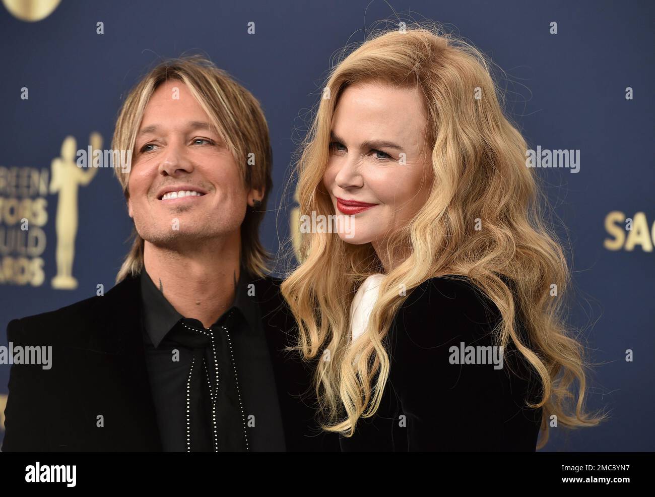 Keith Urban, left, and Nicole Kidman arrive at the 28th annual Screen ...