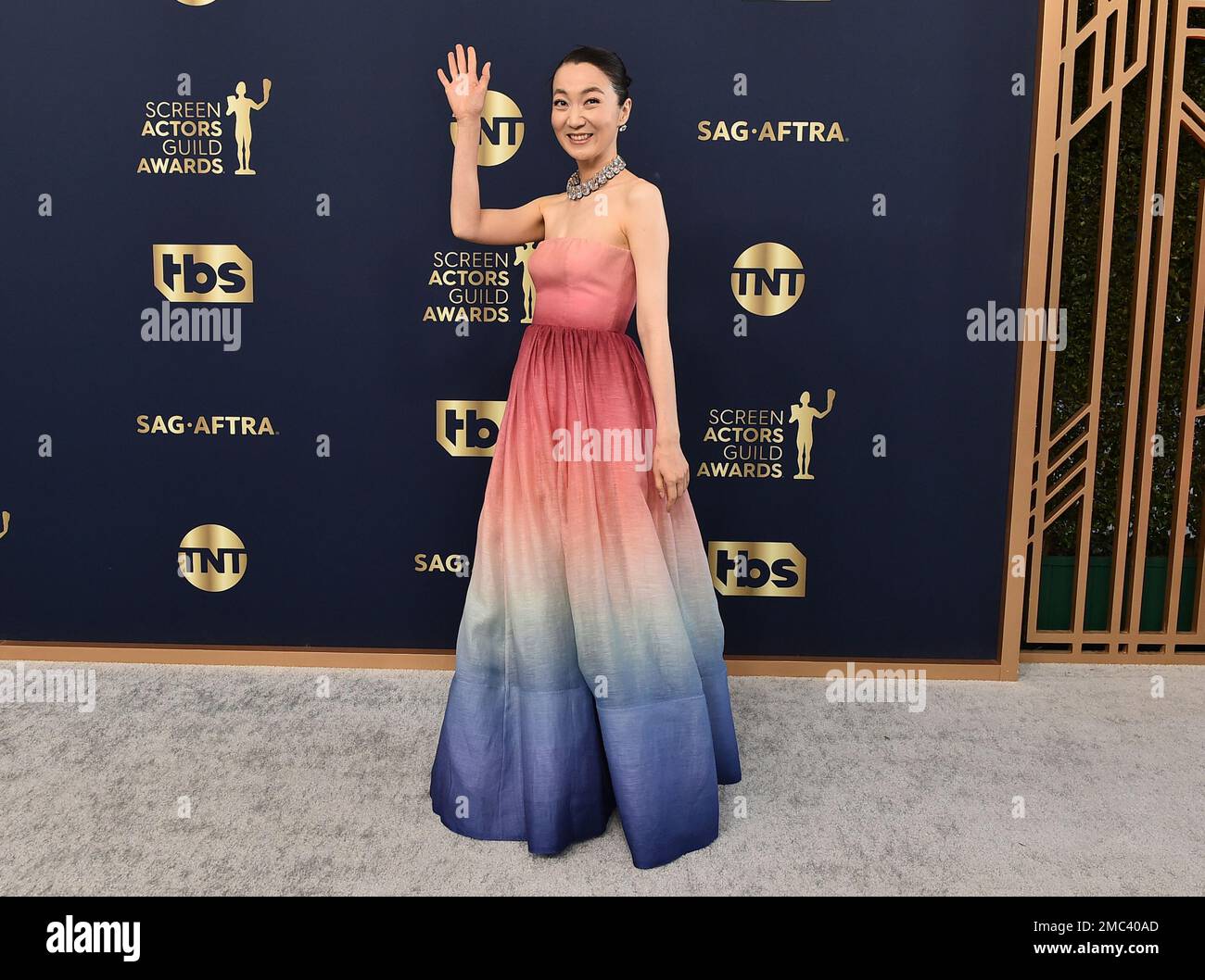 Kim Joo-ryeong arrives at the 28th annual Screen Actors Guild Awards at ...