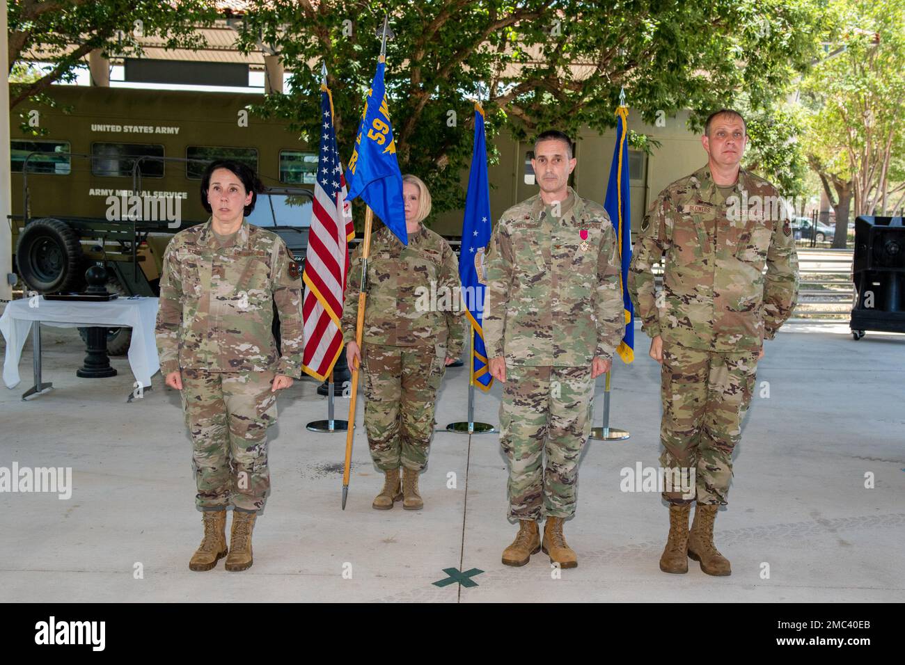 U.S. Air Force Brig. Gen. Jeannine Ryder, left, 59th Medical Wing and ...