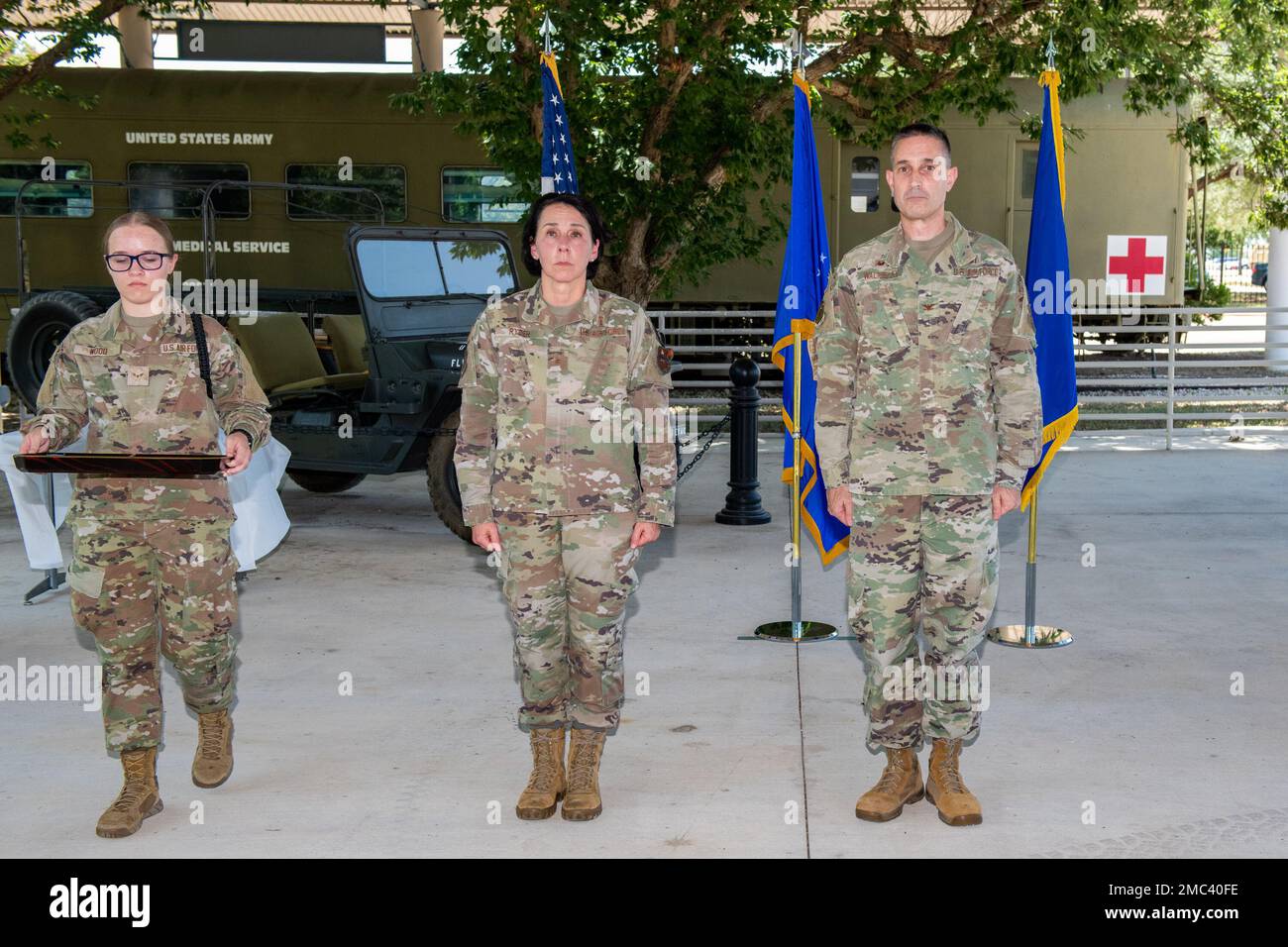 U.S. Air Force Brig. Gen. Jeannine Ryder, left, 59th Medical Wing and ...