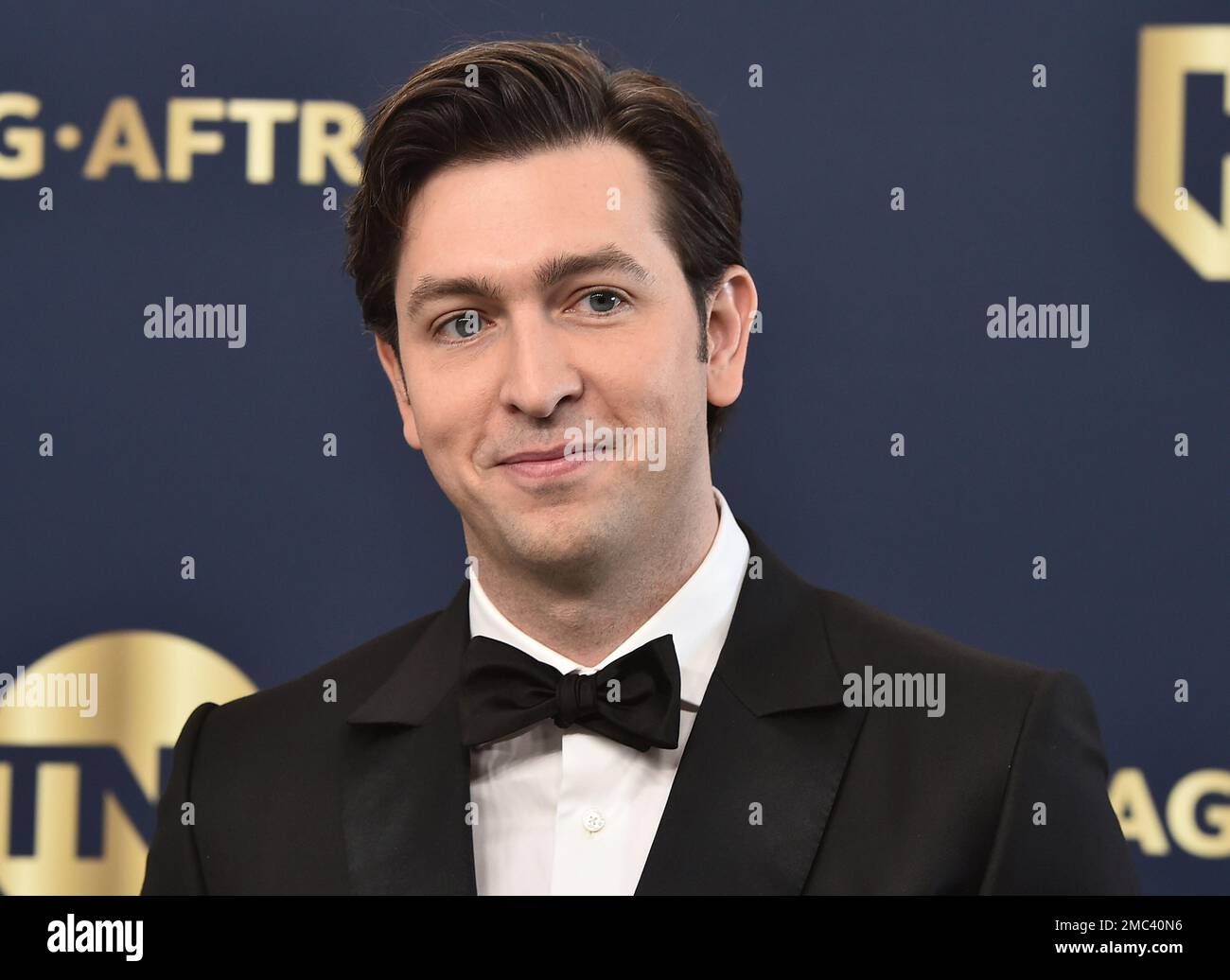 Nicholas Braun arrives at the 28th annual Screen Actors Guild Awards at ...