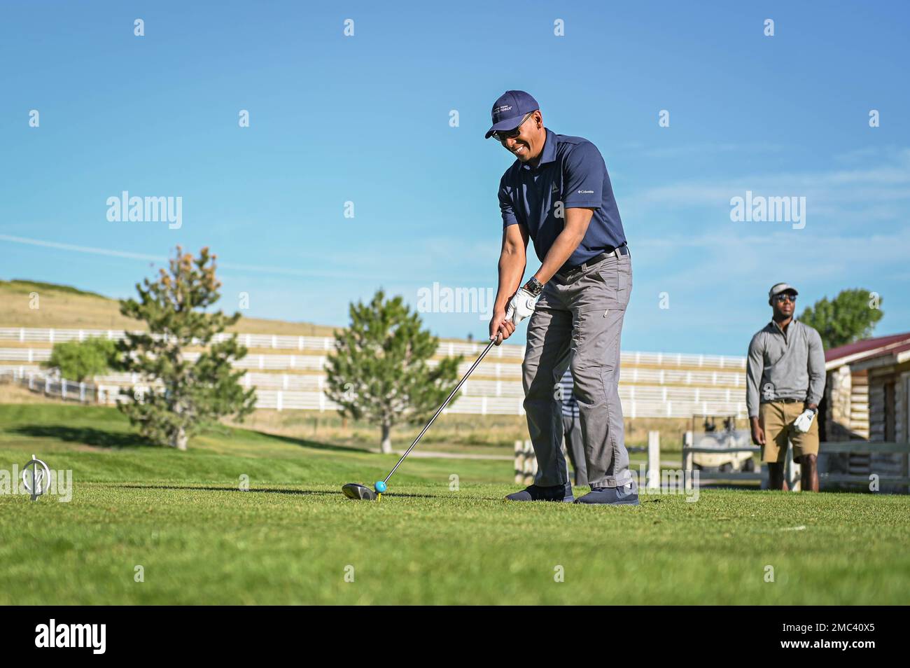 Col. Marcus Jackson, Space Base Delta 2 commander, along with members ...